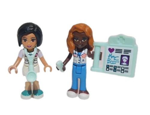 Lego FRIENDS Doctor & Nurse Minifigures w/ Health Chart Stethescope ...
