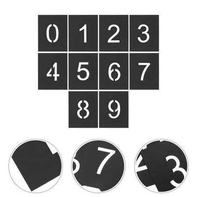 10 Pcs Number Stencils Set for Crafts Reusable Spray Paint Numbers ...