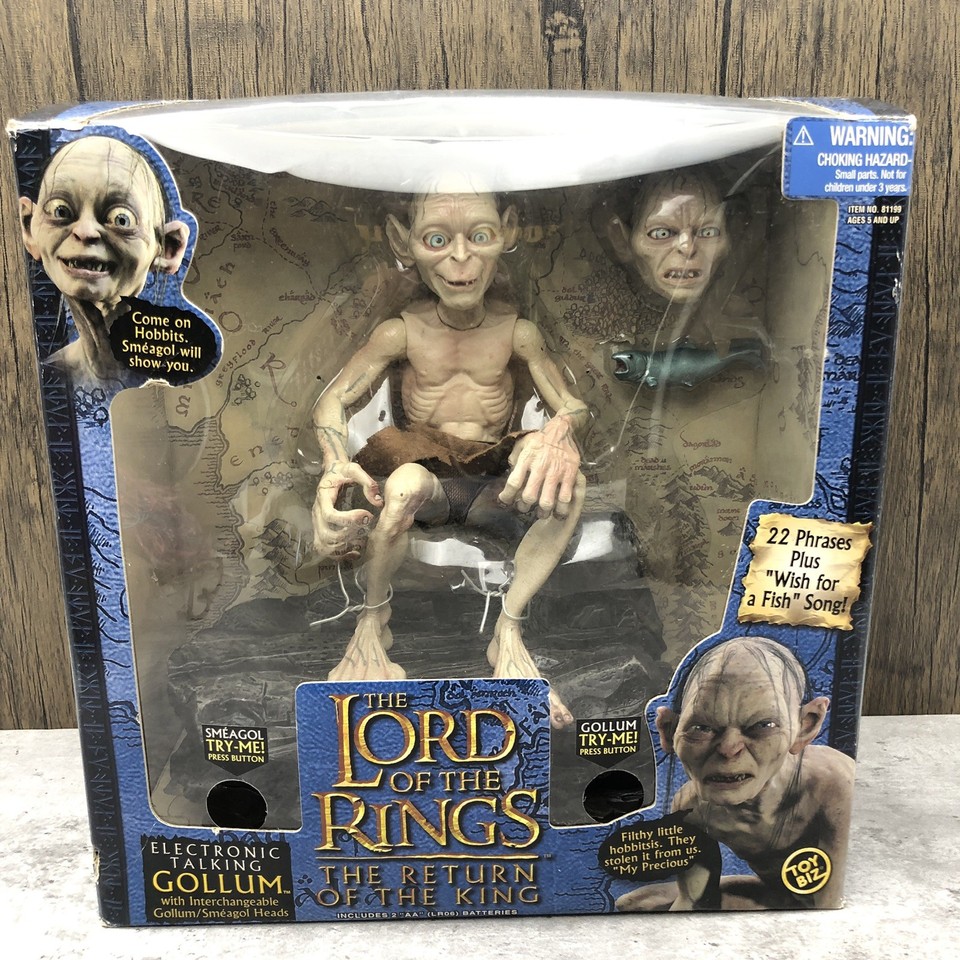 Lord of the Rings Return of the King Talking Gollum Figure Toy Biz NOB ...