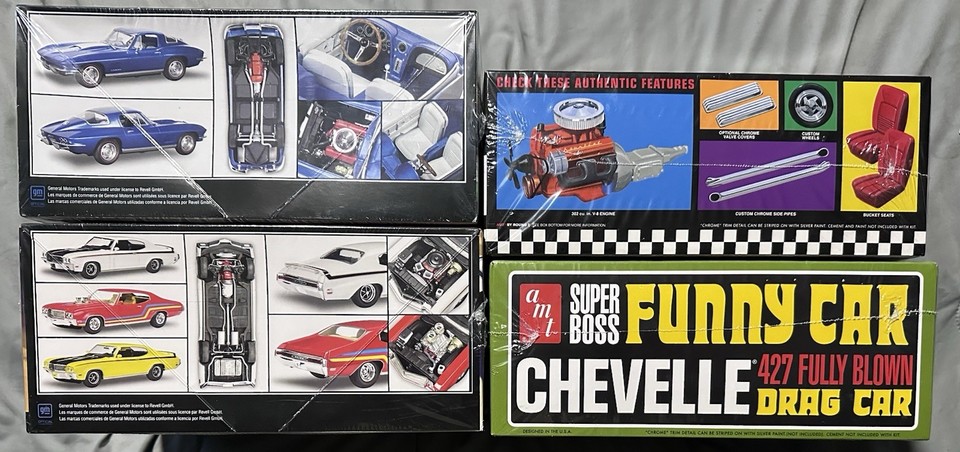 Lot of 4 New Unopened GM Muscle Car Models New Sealed In Factory Box ...