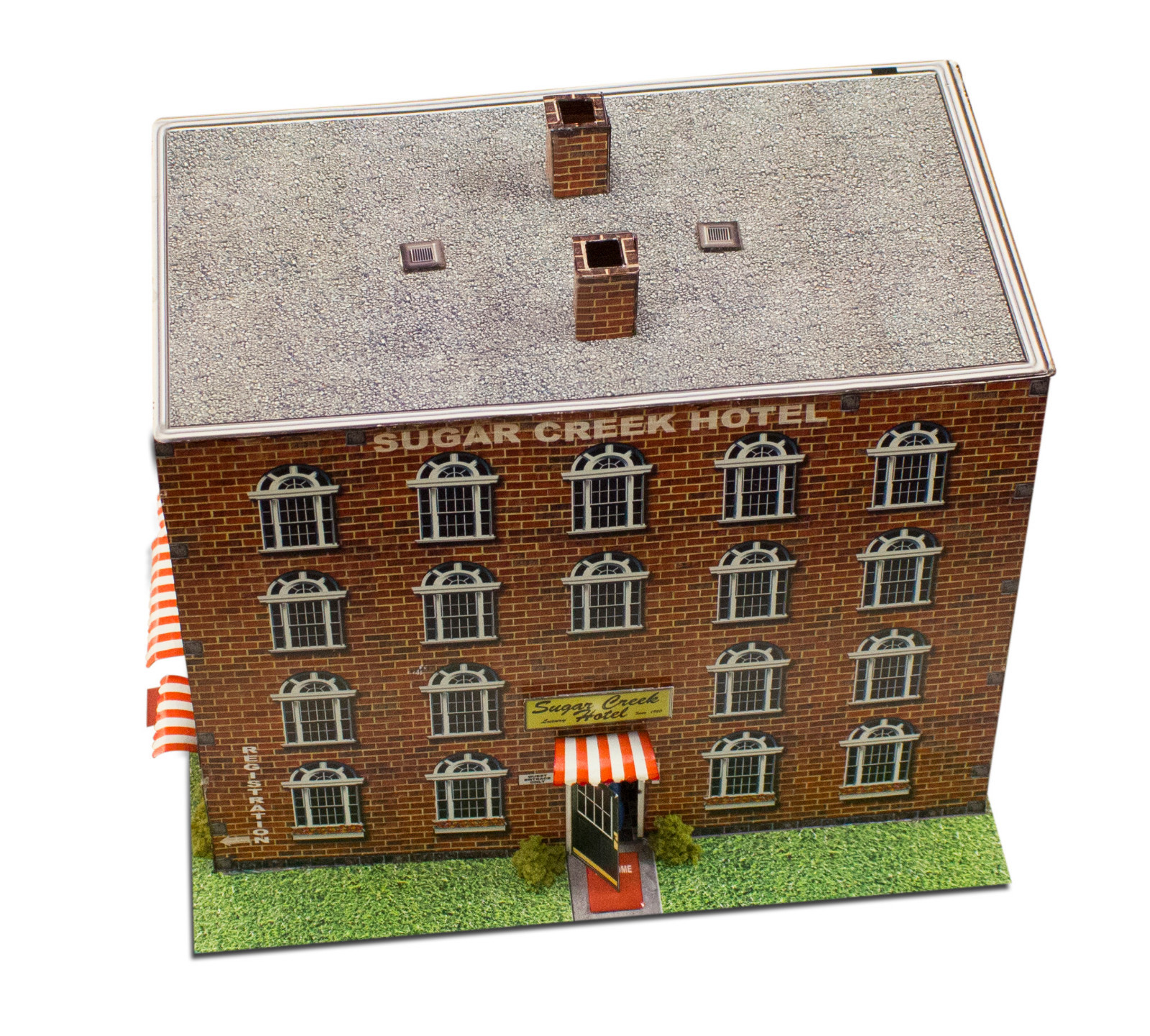 1:87 HO Scale "Hotel" Photo Real Scale Building Kit Track Accessories ...