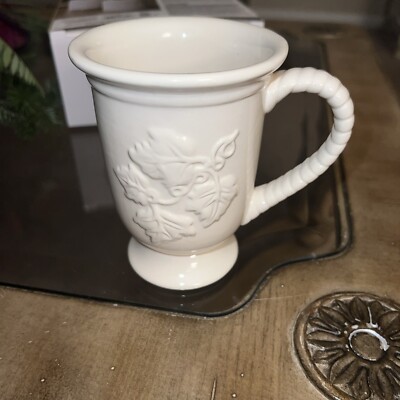 Home And Garden Party Veranda White Footed Coffee Cup Lot Of 2 | eBay