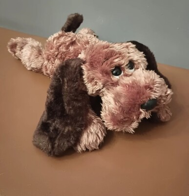 TY 2001 RARE BEANIE BUDDIES FLOPPY STUFFED BROWN PUPPY DOG SOFT PLUSH ...