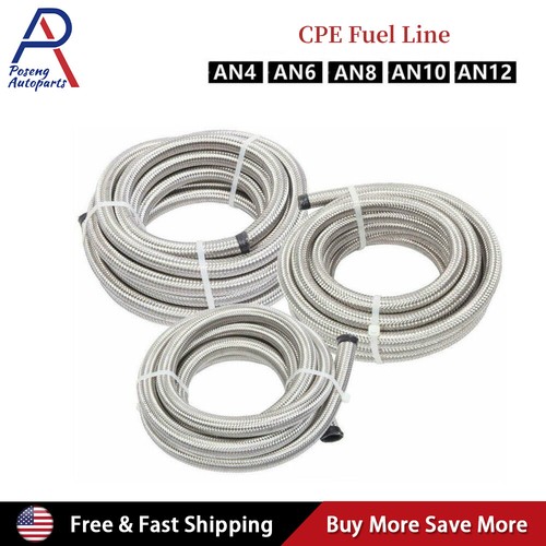 4AN/6AN/8AN/10AN/12AN Stainless Steel Braided CPE Fuel/Oil/Gas Hose ...