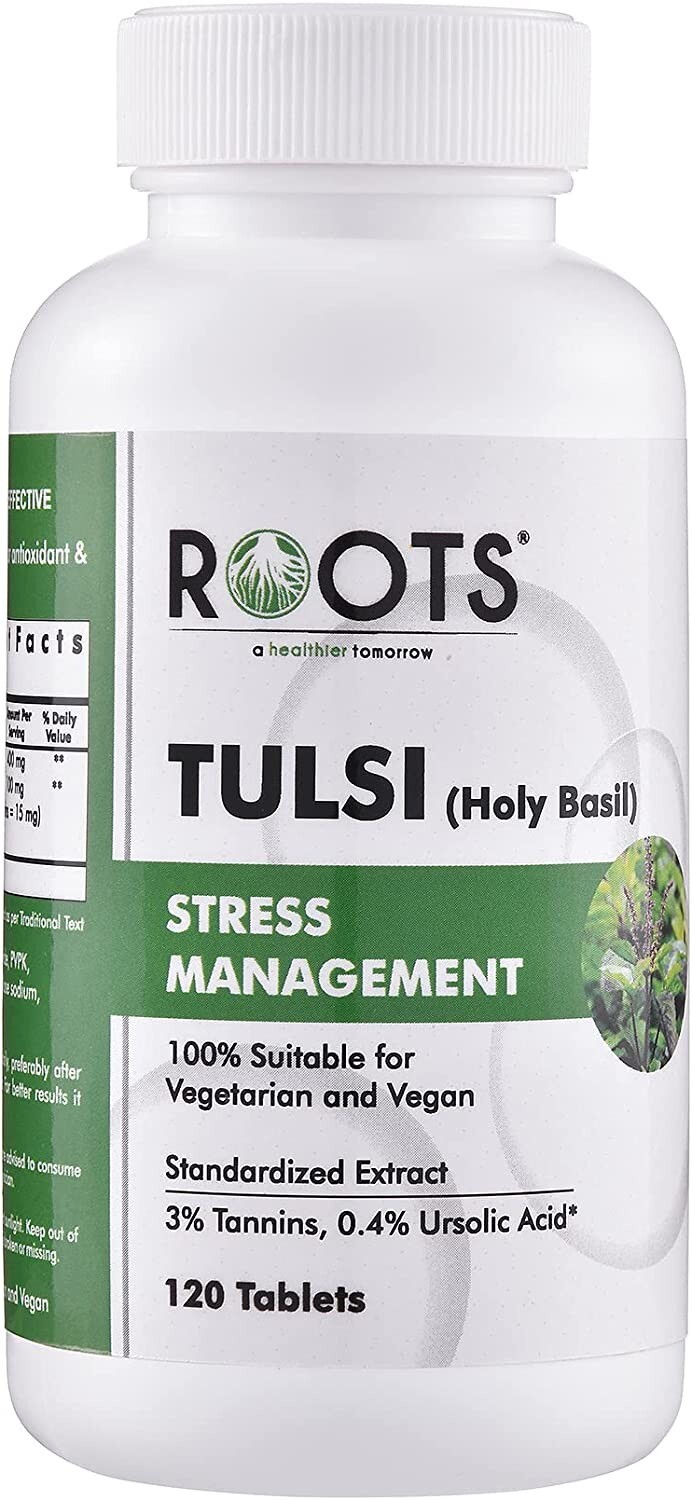 Roots TULSI Holy Basil Leaf - Antioxidant Immune Support 120 Tabs 9/24 ...