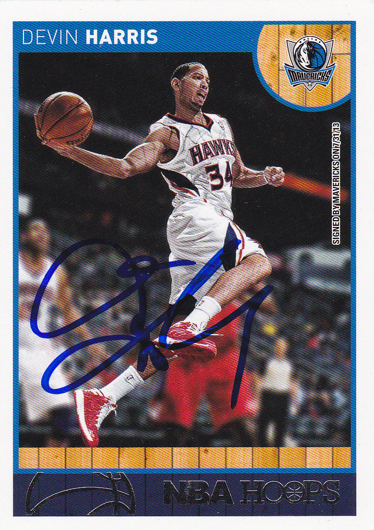DEVIN HARRIS ATLANTA HAWKS SIGNED CARD DALLAS MAVERICKS UTAH JAZZ ...