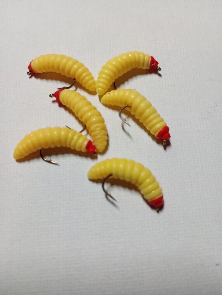 6 MAGGOT FLY FISHING WET TROUT FLIES SIZE 10 FLY | eBay UK