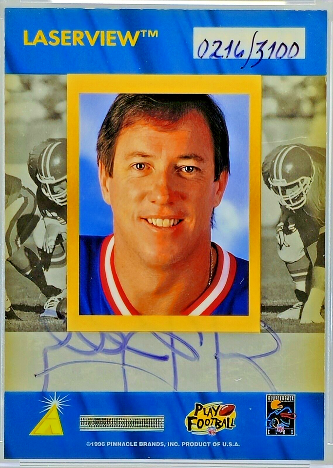 Jim Kelly AUTO 1996 Laser View Inscriptions #14 SP Hard Signed /3100 ...