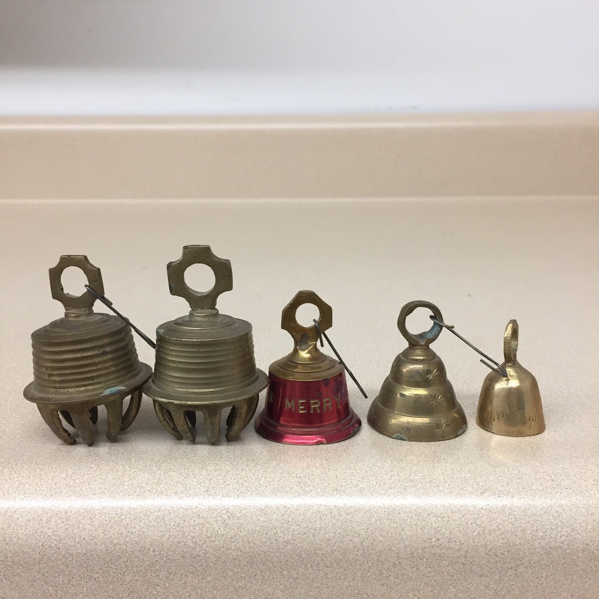 What Are Bells Sarana India LOT OF 5 VINTAGE BRASS BELLS OF SARNA