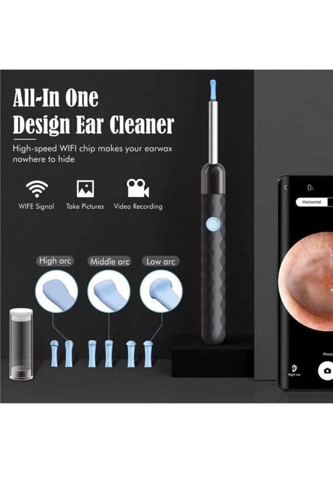 Ear Wax Removal Tool, Ear Cleaner with Camera, Ear Cleaning Kit with ...