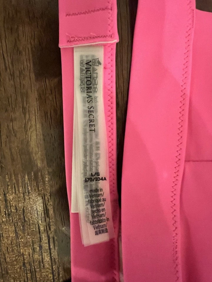 Victoria Secret Swim Bikini Top Womens Size L 170/104A Beach Swimwear PINK | eBay