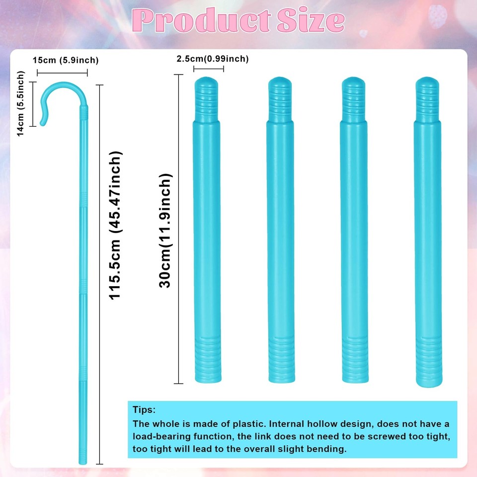 Servllcell Shepherd Staff Prop,Plastic Shepherd Hook Staff Stick Cane ...