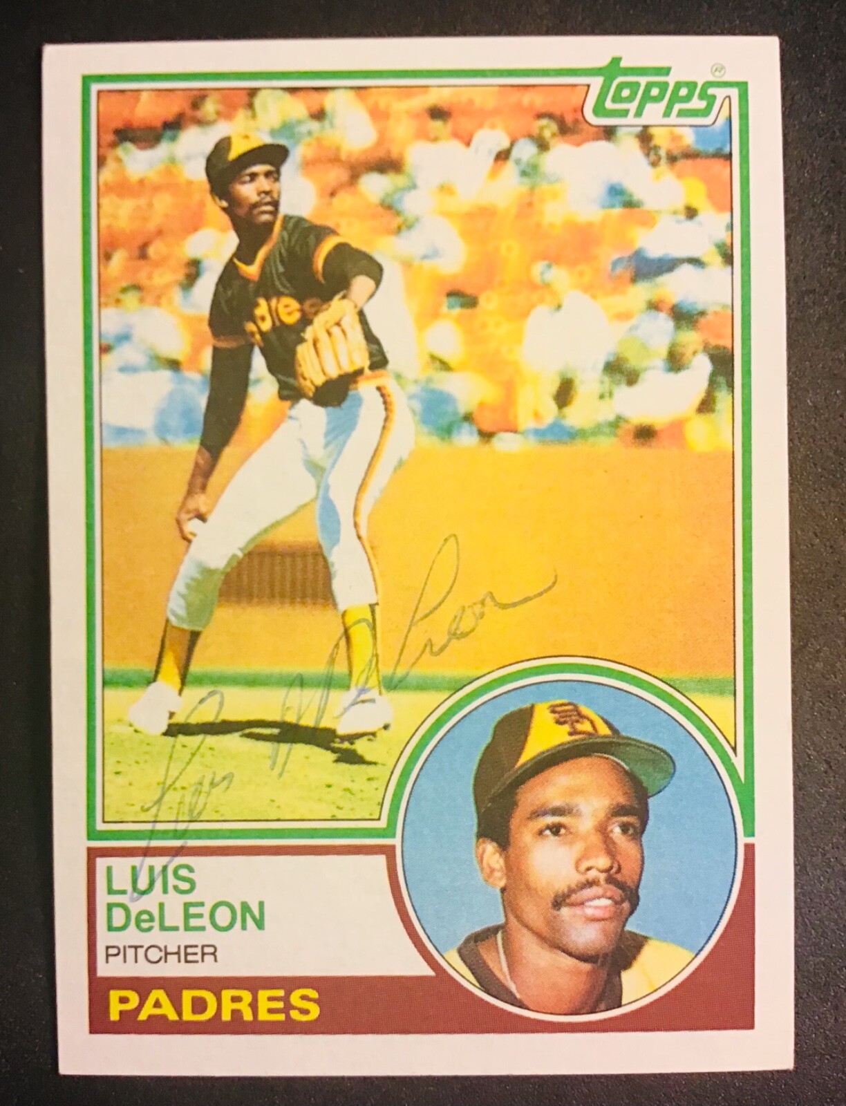 San Diego Padres LUIS DELEON signed autographed auto 1983 TOPPS card ...