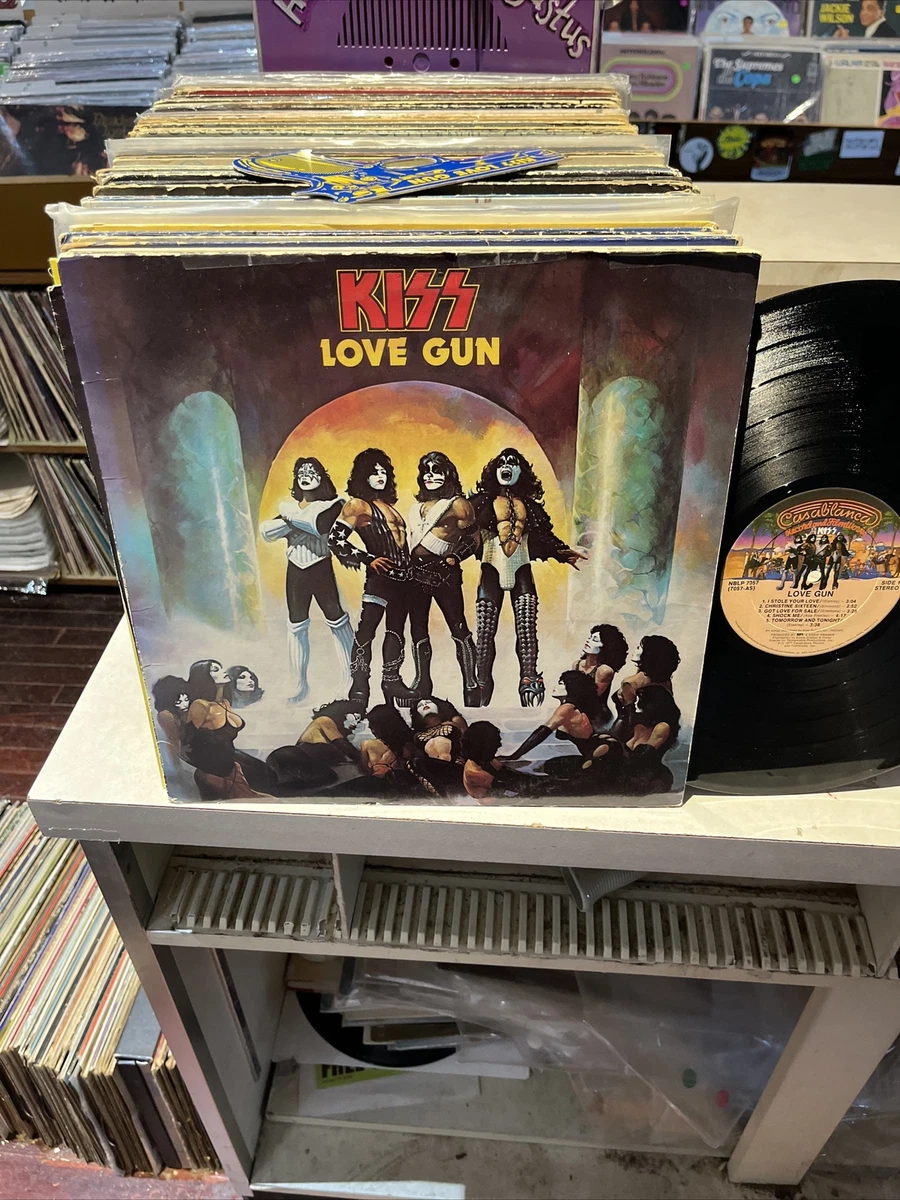 Kiss Love Gun Platinum LP Record Sleeve Display M4 Gold, 45% OFF