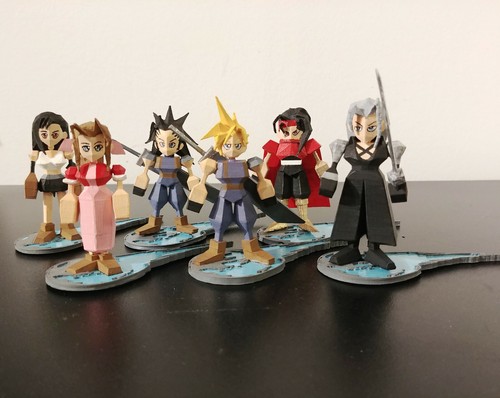 Final Fantasy 7 3D PLA Printed Miniatures Figurines with stand ...
