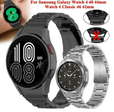 Stainless Steel No Gaps Watch Band for Samsung Galaxy Watch 7 6 5 4 FE ...