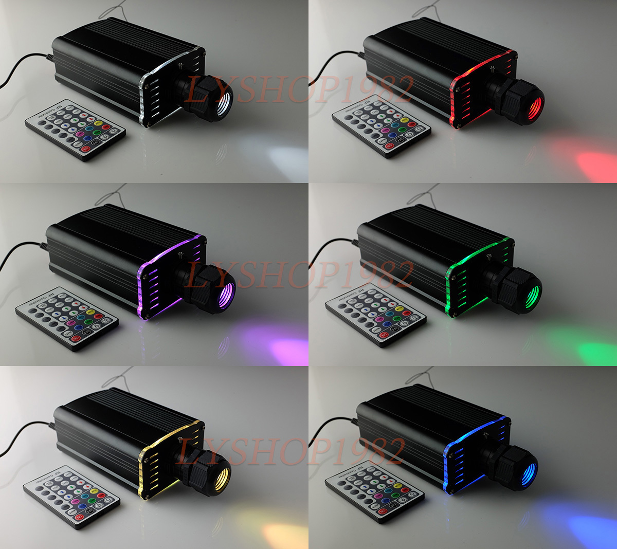 RGBW LED Fiber Optic Light Source 18w Optical Fiber Emitter Light Box ...