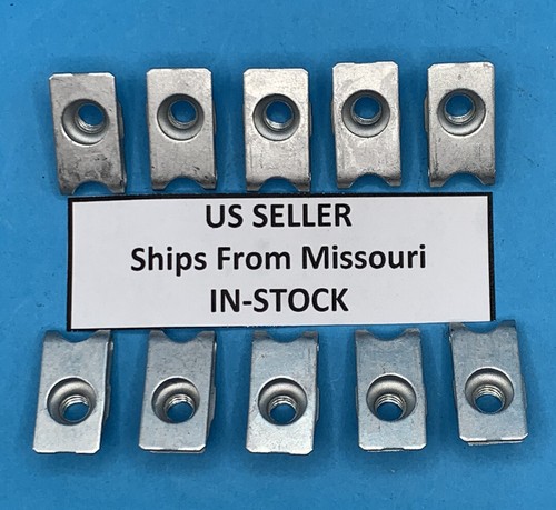 Bag of 10- Extruded U-Nuts Front License Plate + Clips for Honda ...