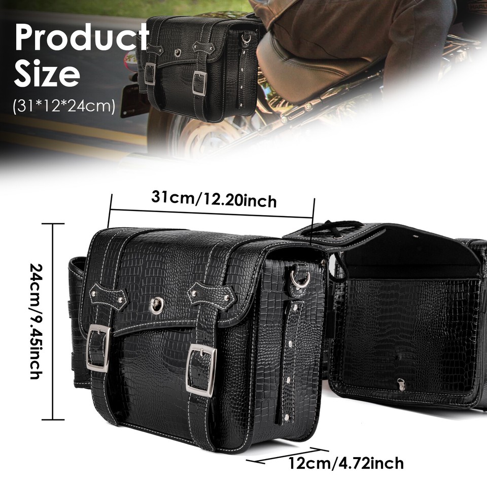 Motorcycle Saddle Bags Side Tool Bag Luggage For Harley Sportster XL ...