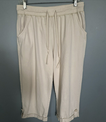 White Stag Stretch Cotton Blend Capri Drawstring Pants Size L (12-14 ...