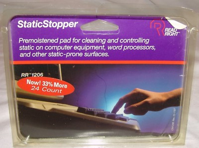 Static Stopper Premoistene Pads Clean and Control Static Computer ...