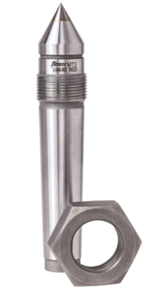 MT4 Dead Center with Nut Carbide Tipped with 60Deg Point, T.I.R. 0.0002 ...