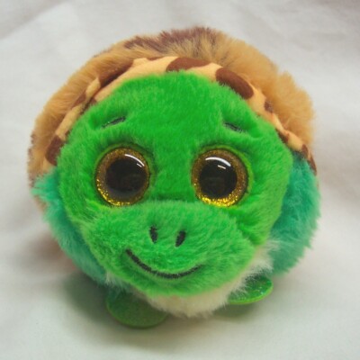 TY Puff Beanie Balls CUTE SOFT CRUISER THE TURTLE 3" Plush STUFFED ...