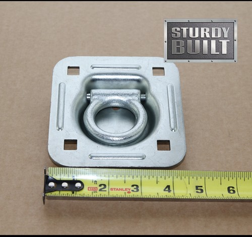 36PCS Recessed Tie Down D Rings Pan with Plate Trailer Van Anchor Truck ...