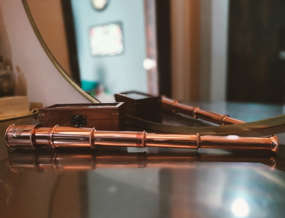 Vintage 1915 Retro Sailor Marine Telescope Copper Antique Royal Navy ...