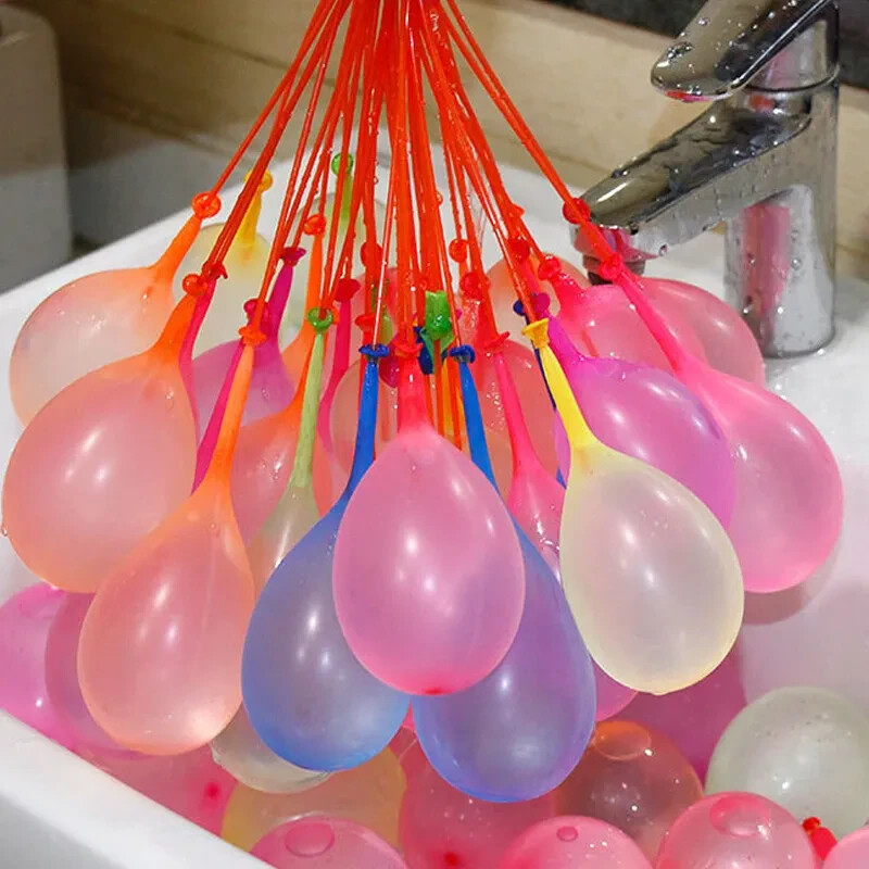Water Balloon Bombs – 6 Bunches (222 Pcs) Quick Fill, Self-Sealing Pool ...