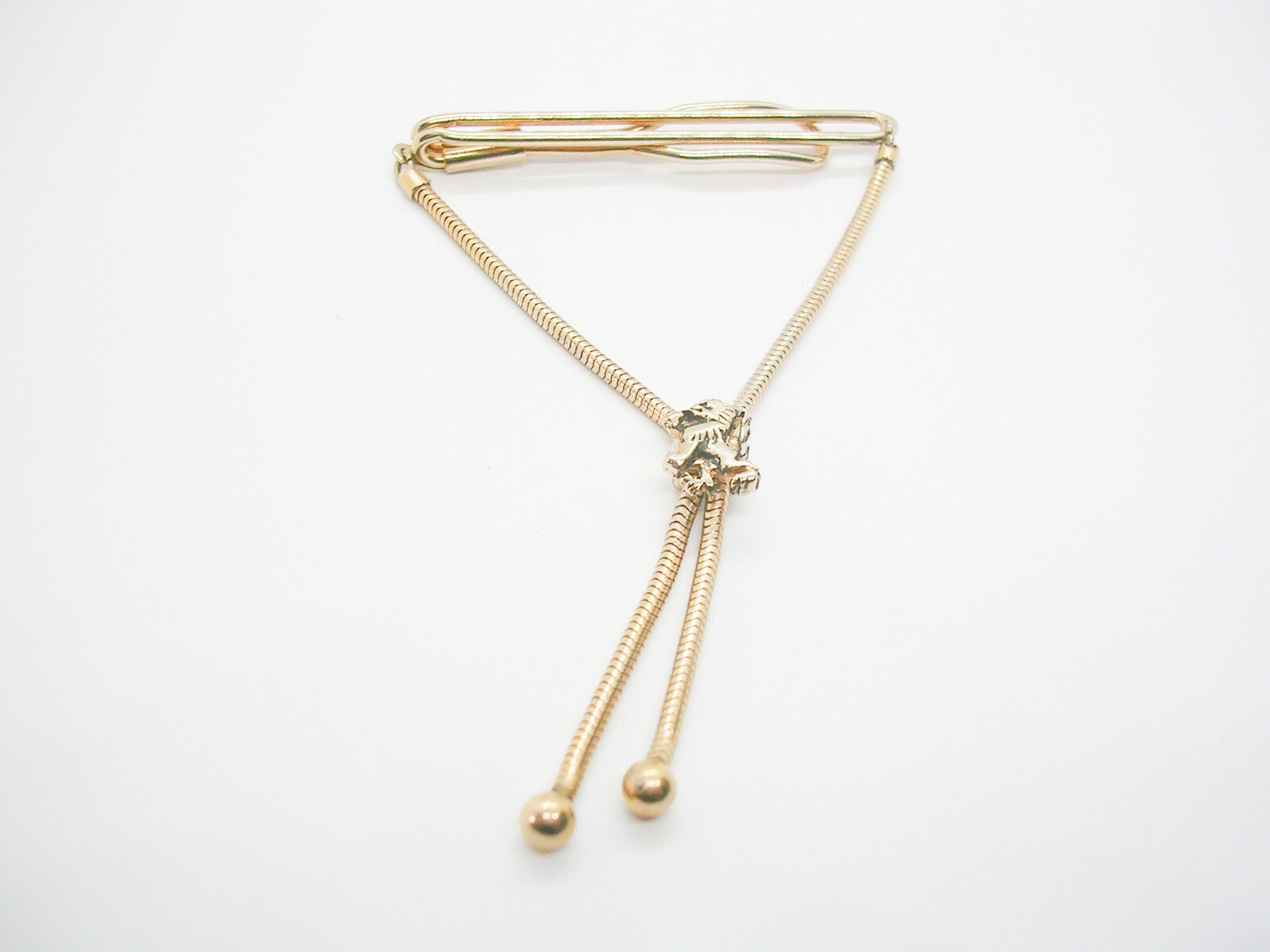 Vintage Tie Chain Bolo Style adjustable SWANK Tie Cli… - Gem