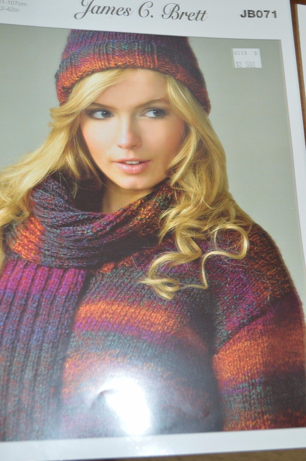 James Brett Knitting Pattern JB071 Sweater Hat Scarf 32-42" | eBay