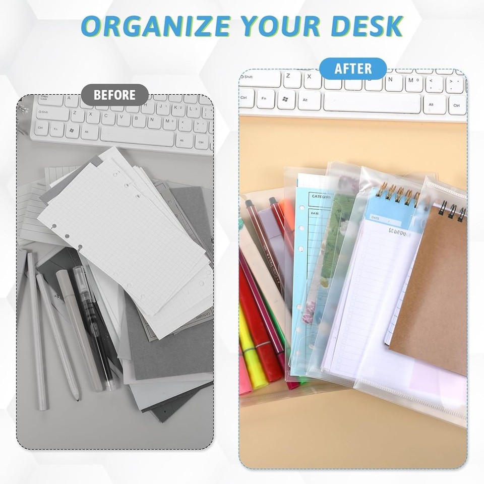 60Pcs Stamp and Die Storage Pockets Clear Plastic Envelopes ...