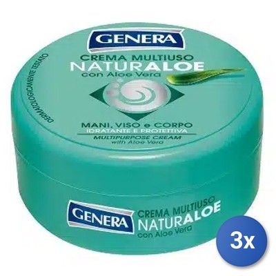 3x Genera Crema Mani 160 Ml.In Vaso Natur Aloe Made In Italy | eBay