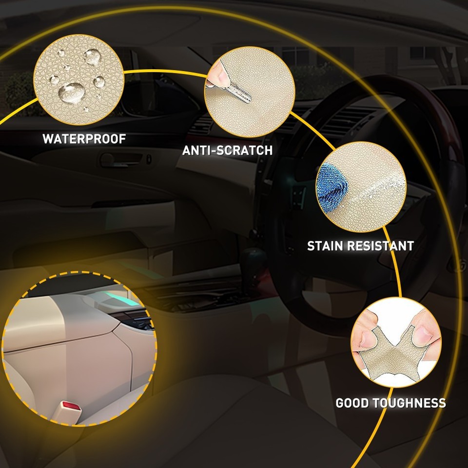 Fit Lexus LS460 2007-2016 PU Leather Center Console Lid Box Armrest ...