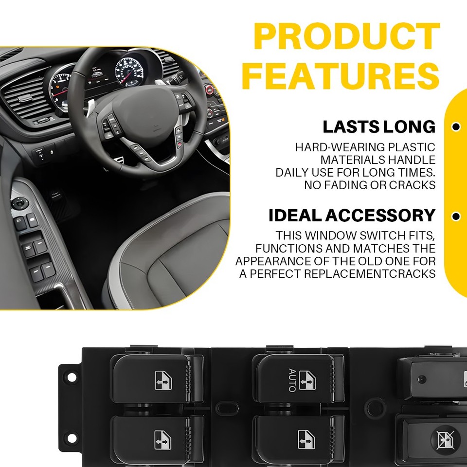 Front Driver Power Window Switch for Hyundai Santa Fe 2006-2013 Hand ...