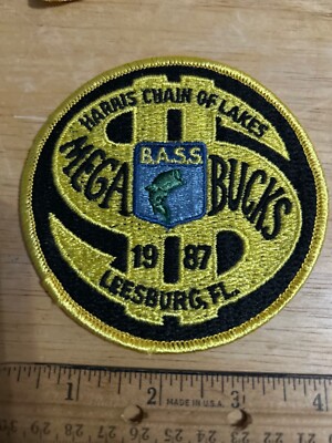 1987 B.A.S.S. Mega Bucks Leesburg Florida Patch | eBay