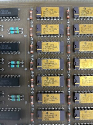 Vintage computer parts, gold recovery, gold capped IC,TMS4164-15JDL ...