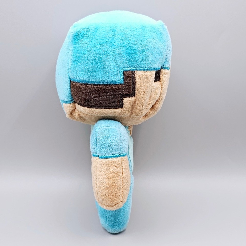Minecraft Plush 8" Happy Explorer Diamond Steve Blue Stuffed Animal Toy ...