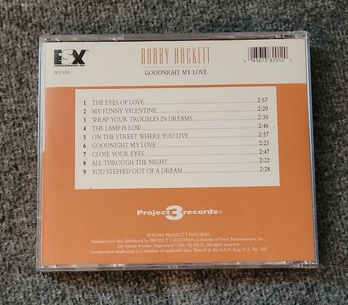 Bobby Hackett Goodnight My Love Audio CD 1988 Project 3 Records ...