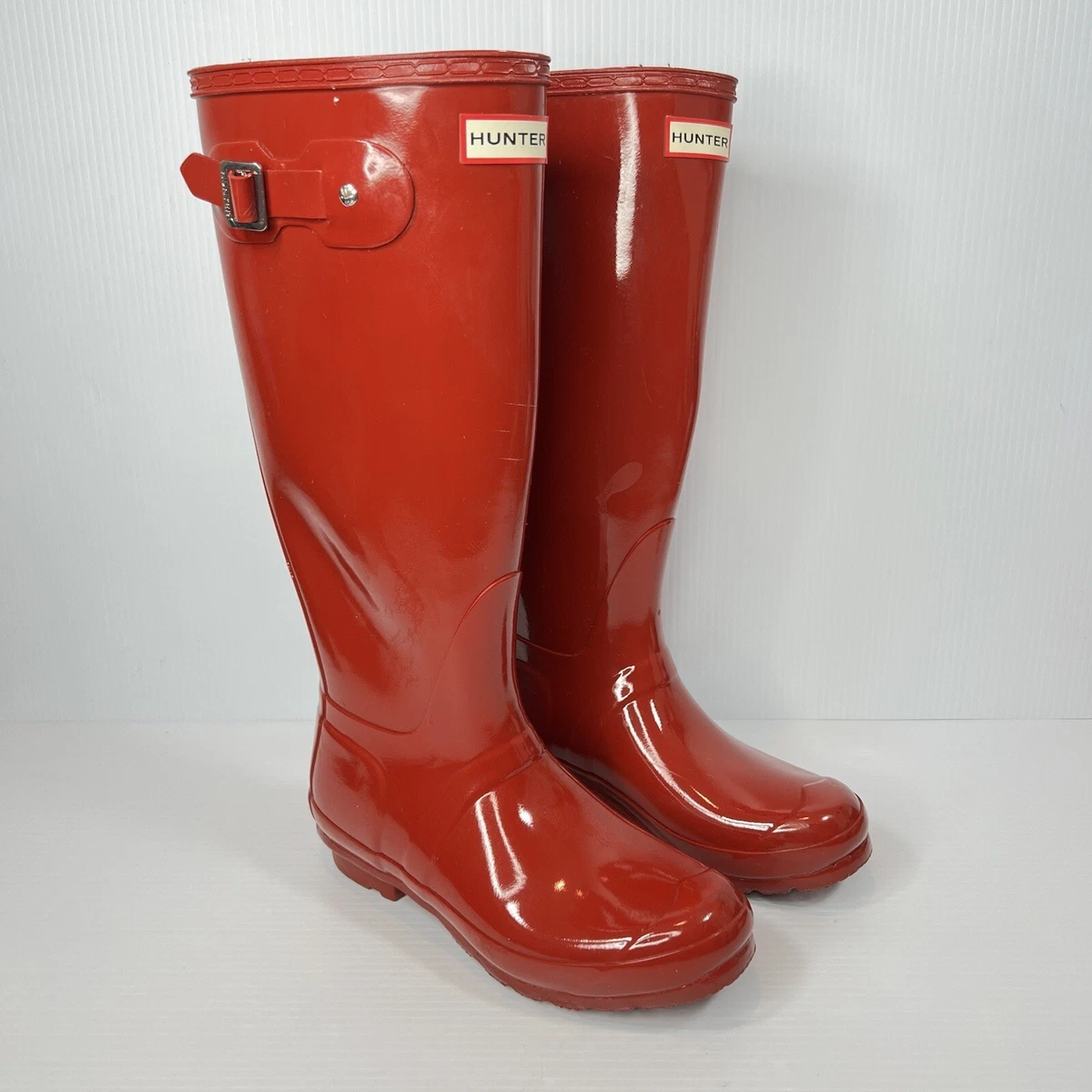 Glossy Red Hunter Rain Boots