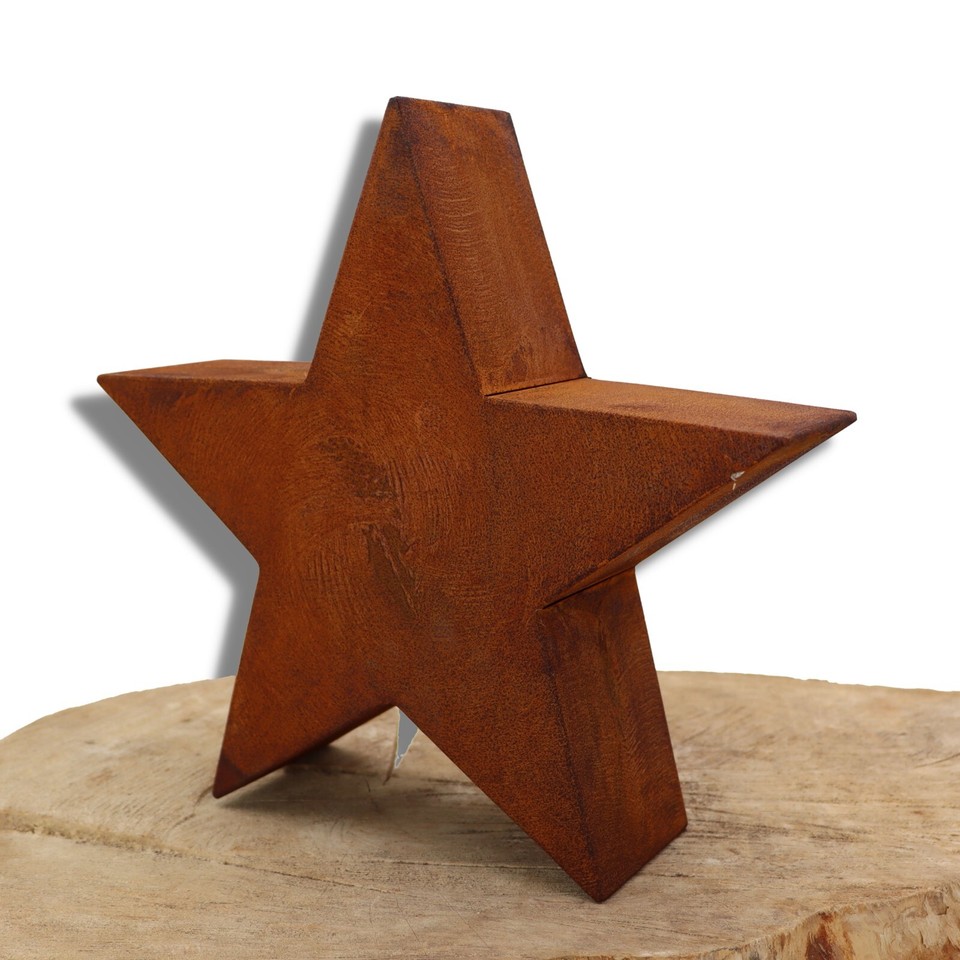 Weihnachtsstern Rost Deko Weihnachten 3D Edelrost Stern Metall ...