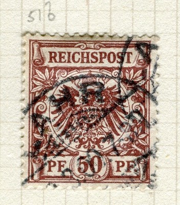 GERMANY; 1889 early Reichpost issue fine used 50pf. value, Shade | eBay