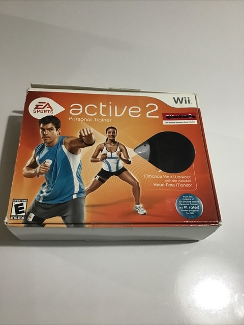 EA Sports Wii Active 2 Personal Trainer W/heart Rate Monitor Resistance ...