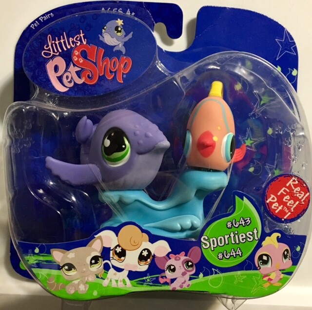 WHALE & ANGEL FISH #643 & #644 SPORTIEST 2009 LPS LITTLEST PET SHOP ...