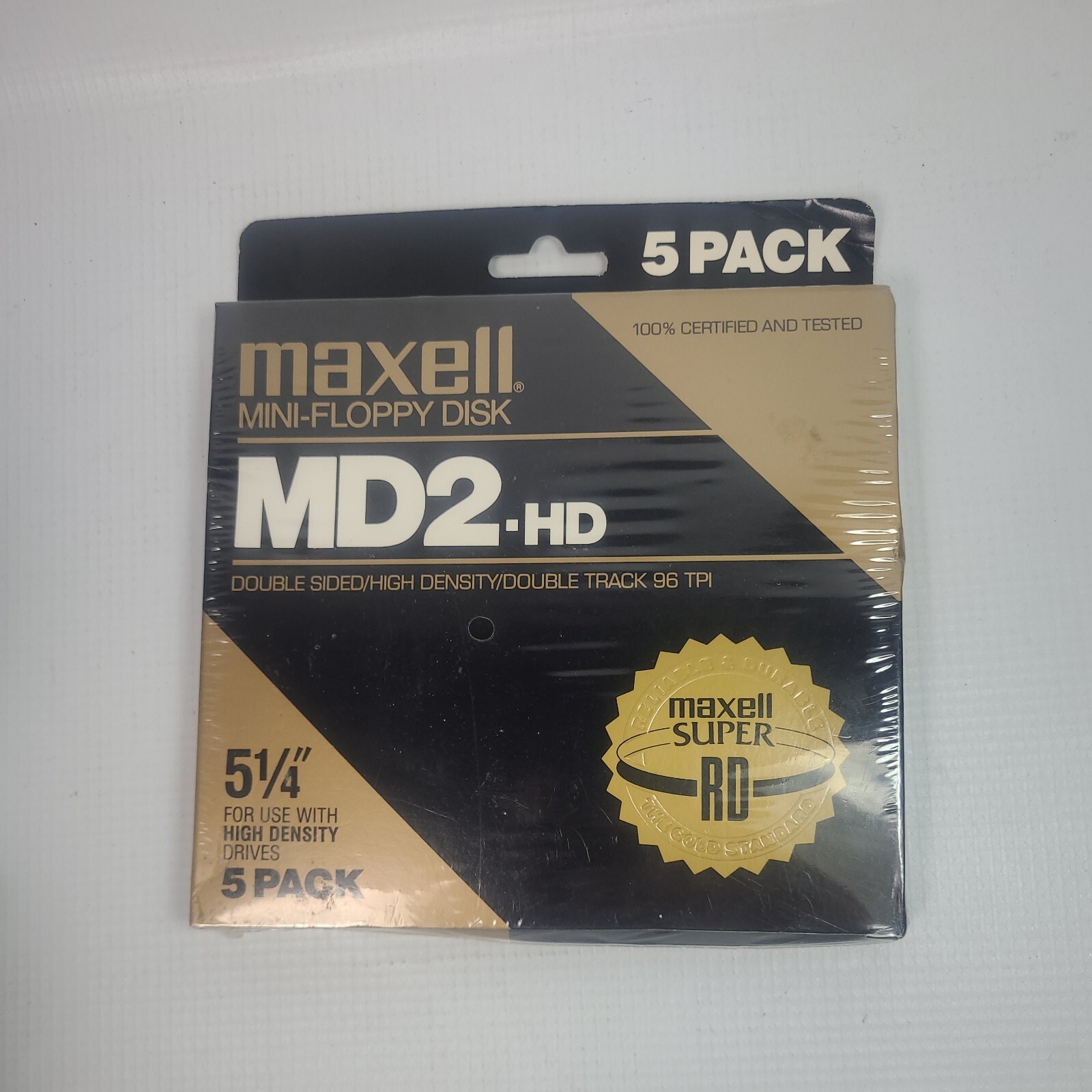 Maxell MD2-HD 5 1/4" Mini Floppy Disk - 5Pk - High Density Factory ...