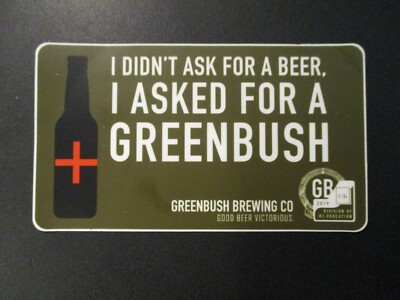 GREENBUSH BREWING Michigan anger distorter ask STICKER decal craft beer ...