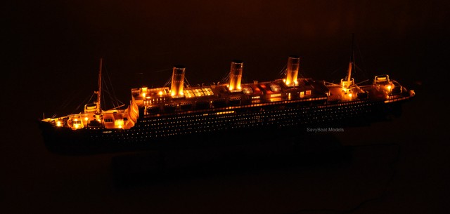 SS Imperator Ocean Liner Handmade Wooden Ship Model 38" Scale 1 285 ...