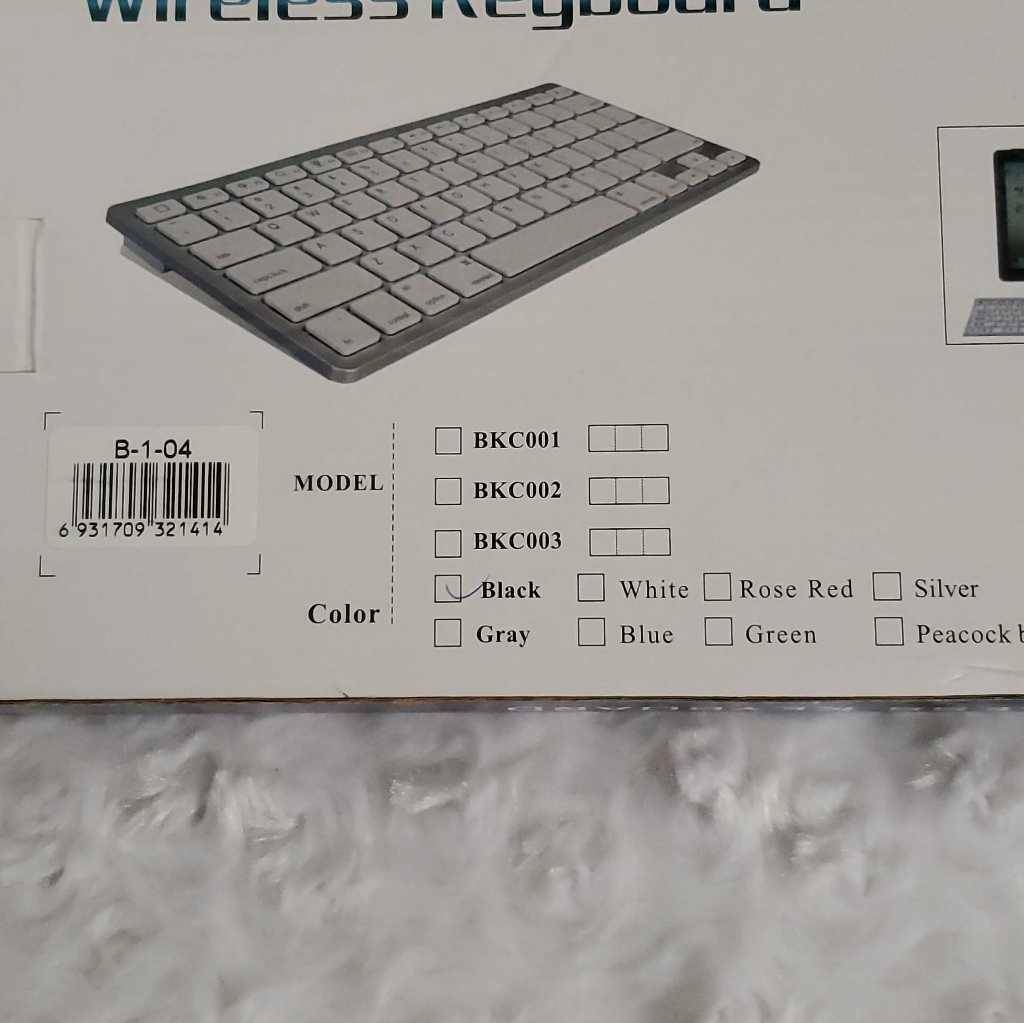 Compact Wireless Bluetooth Keyboard BKC001 Black Portable Mini QWERTY ...