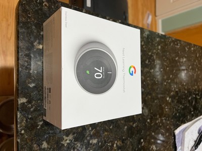 Nest 3rd Generation Programmable Thermostat T3008US - Stainless Steel ...